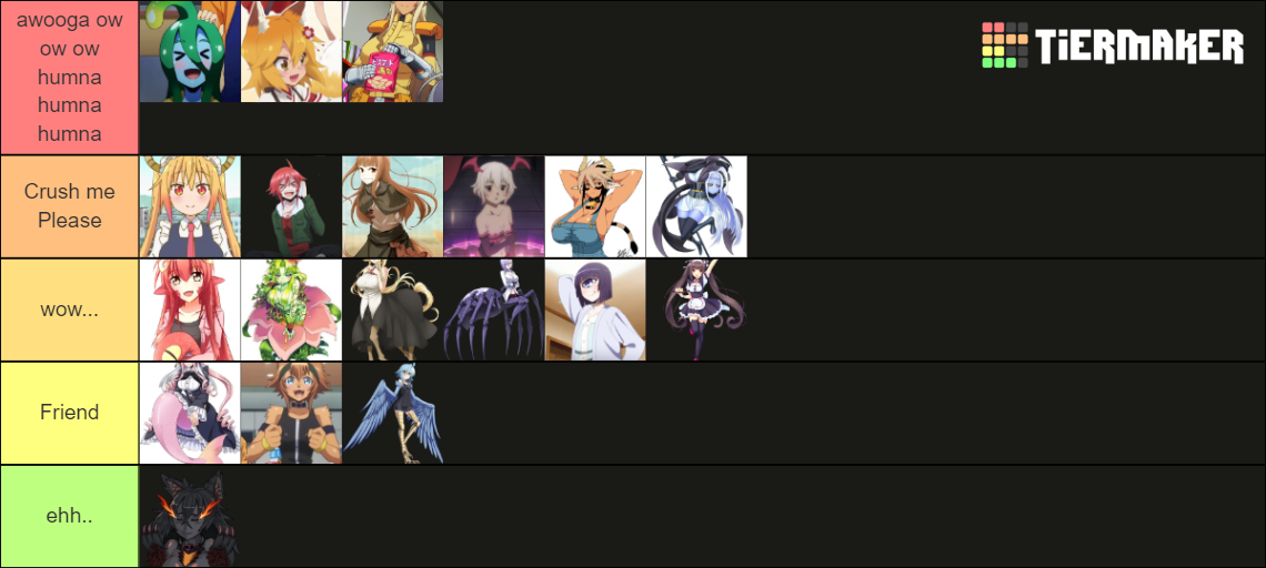 The Monster Girl Tier List (Community Rankings) - TierMaker