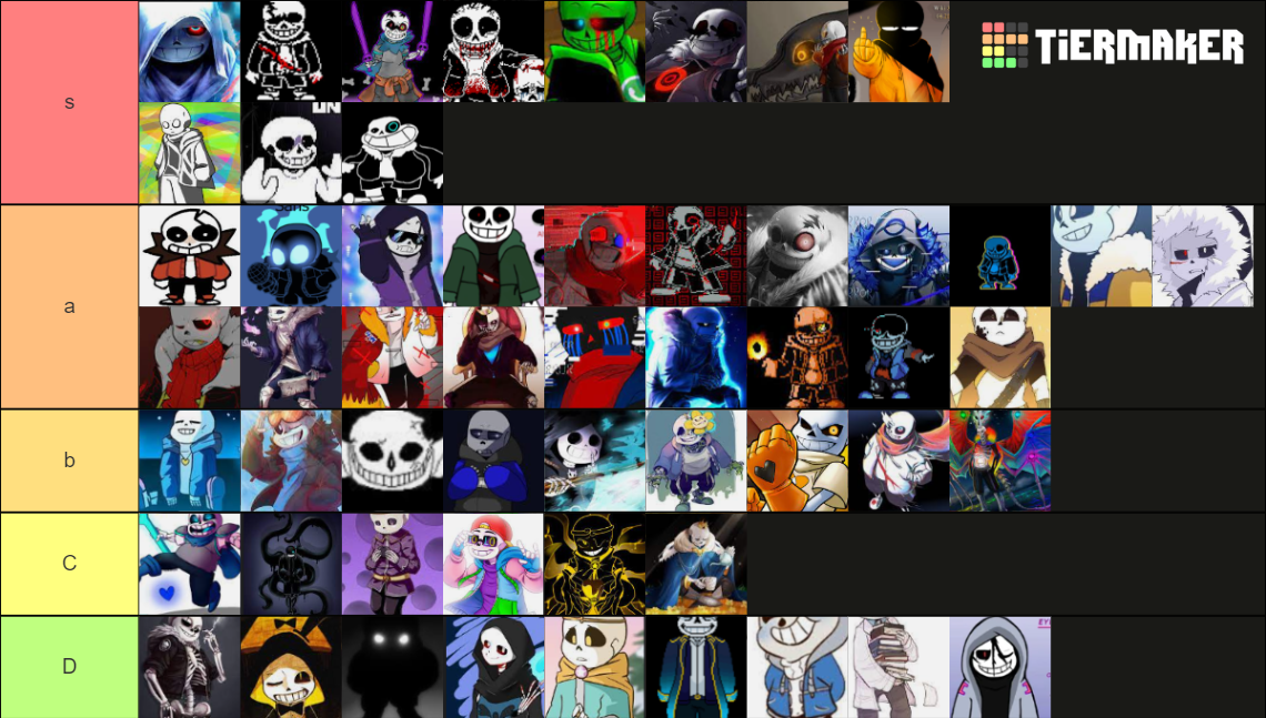undertale sans aus Tier List (Community Rankings) - TierMaker