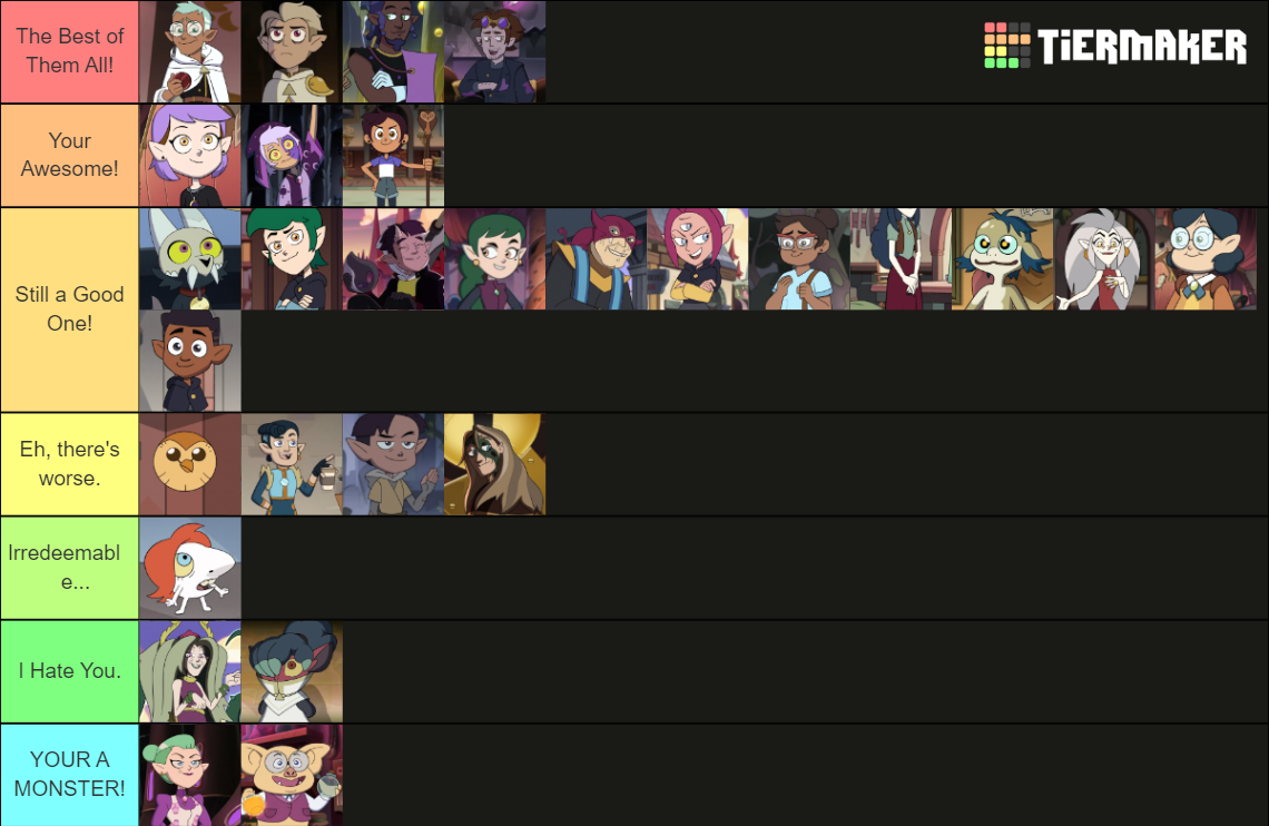 The Owl House (All Major Characters) Tier List (Community Rankings ...