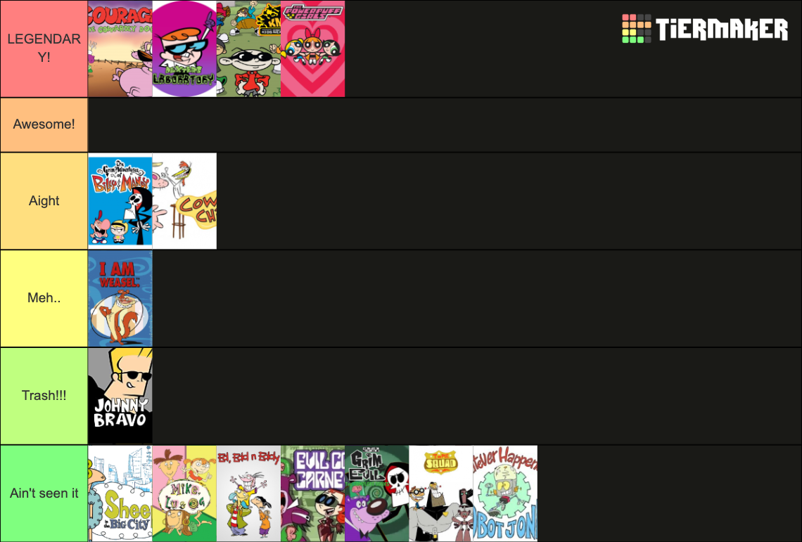 Cartoon Cartoon Showdown! Tier List (Community Rankings) - TierMaker