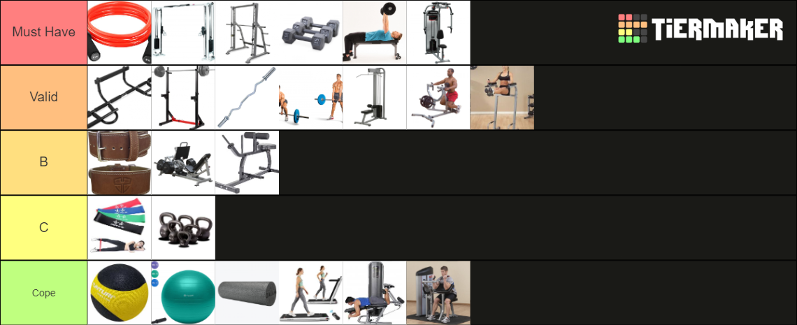 Gym Equipment Tier List (Community Rankings) - TierMaker
