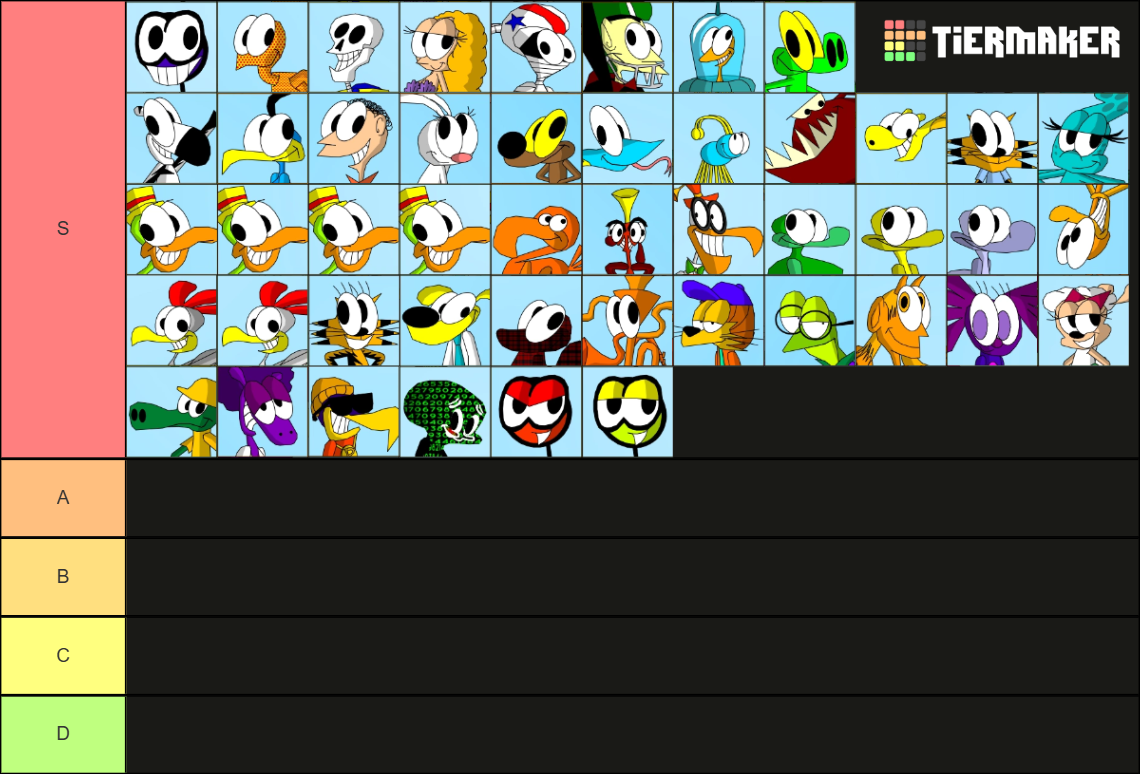 CartoonMania Characters Tier List (Community Rankings) - TierMaker