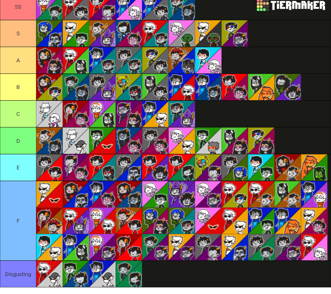 Ultimate Homestuck Ship List Tier List (Community Rankings) - TierMaker