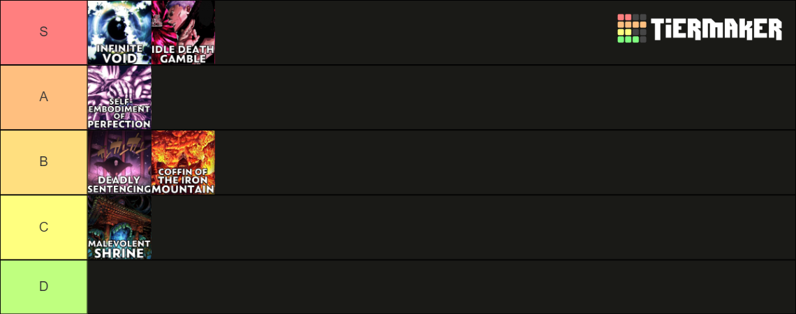 Labled And Colored Jjk Domain Expansions [ch245] Tier List Community