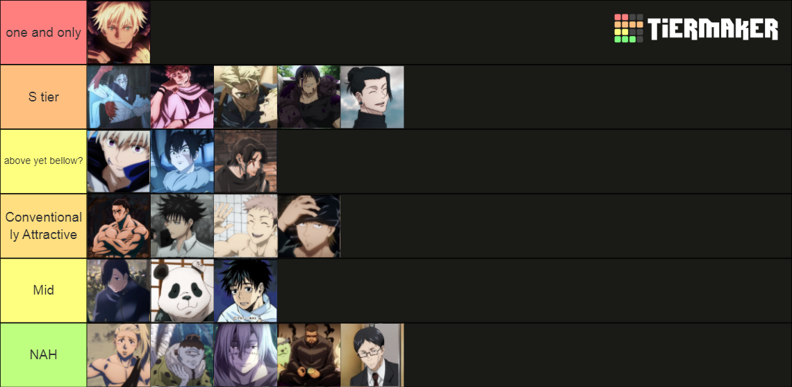 JJK men tierlist Tier List (Community Rankings) - TierMaker