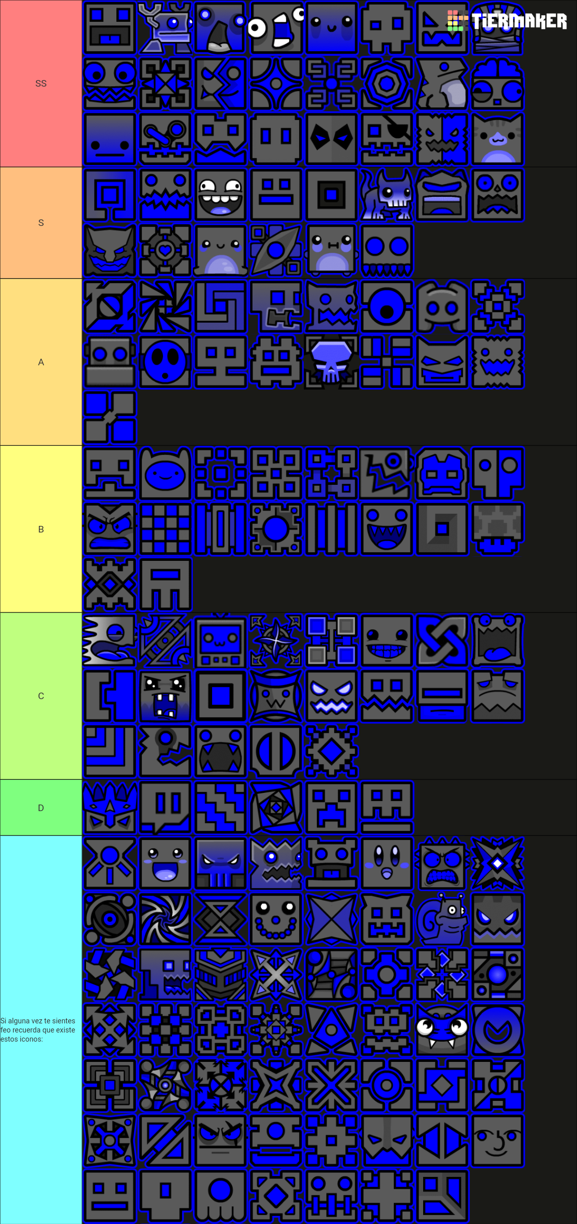 Geometry Dash Cube Icons (2.2 Included) Tier List (Community Rankings ...
