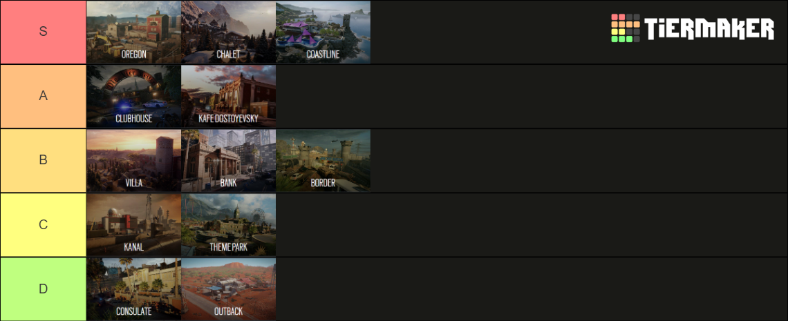 Rainbow Six Seige Ranked Map Tier List (Community Rankings) - TierMaker