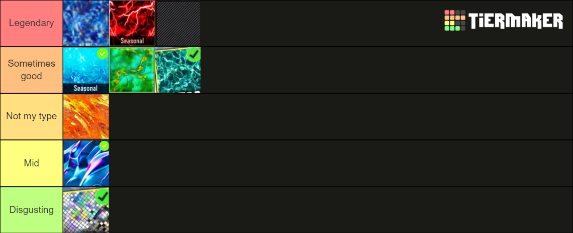 Codm Tournaments camos Tier List (Community Rankings) - TierMaker
