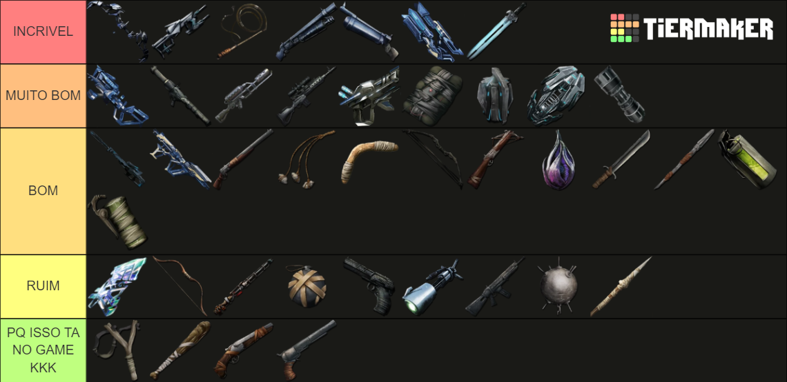 ARK Weapons Tier List (Community Rankings) - TierMaker