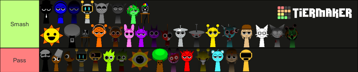 Sprunki Tier List (Community Rankings) - TierMaker