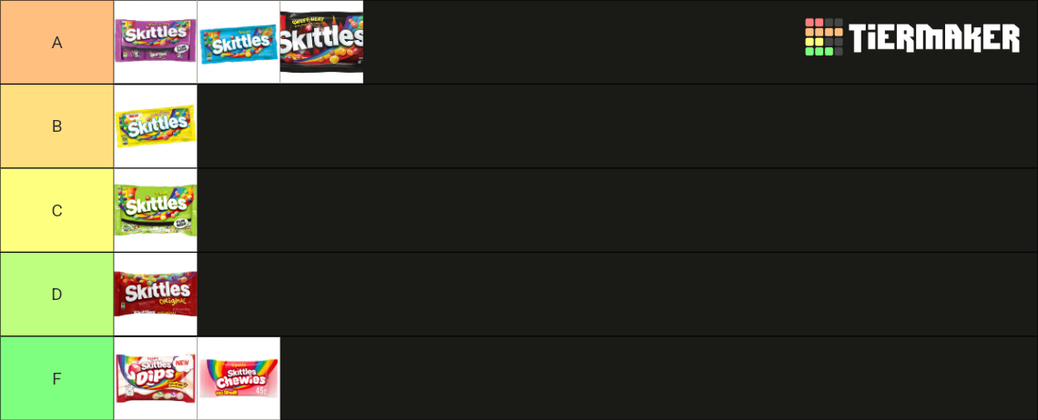 Skittles Tier List (Community Rankings) - TierMaker