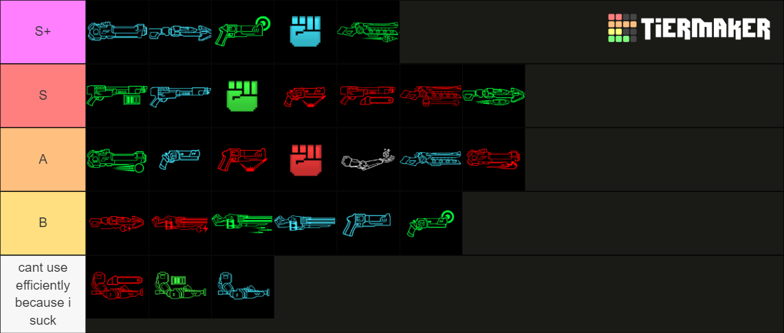 ULTRAKILL Weapons (ARSENAL Update) Tier List (Community Rankings ...