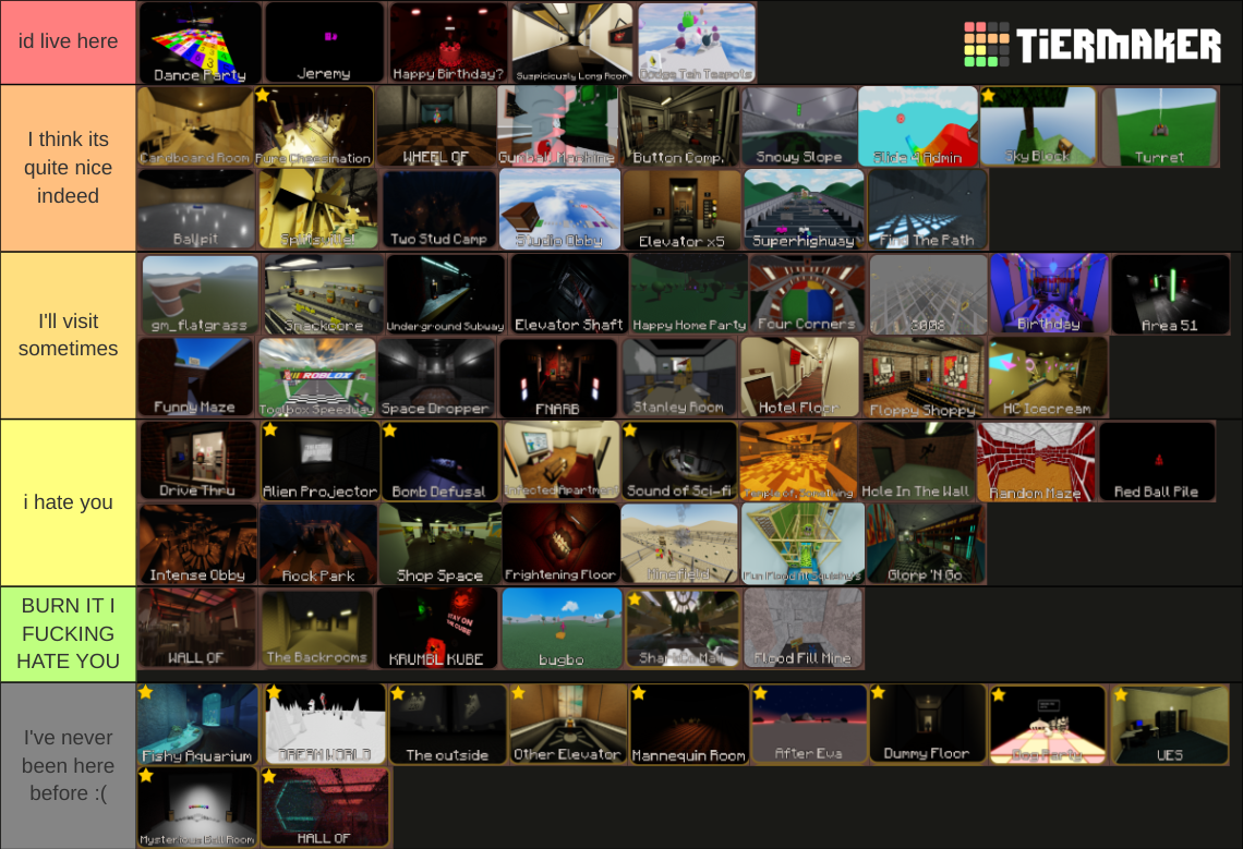 regretevator floor tierlist Tier List (Community Rankings) - TierMaker