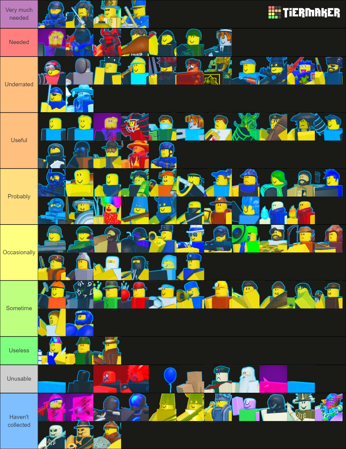 The Battle Bricks: Friendly Units [Royal Flush] Tier List (Community ...