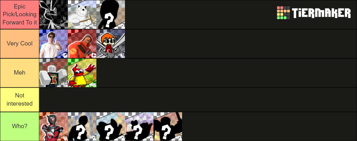 Smash Bros DX Characters Tier List (Community Rankings) - TierMaker