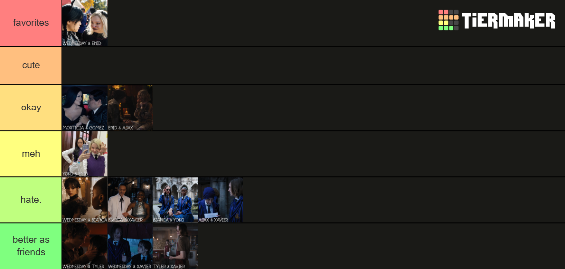 wednesday ships Tier List (Community Rankings) - TierMaker