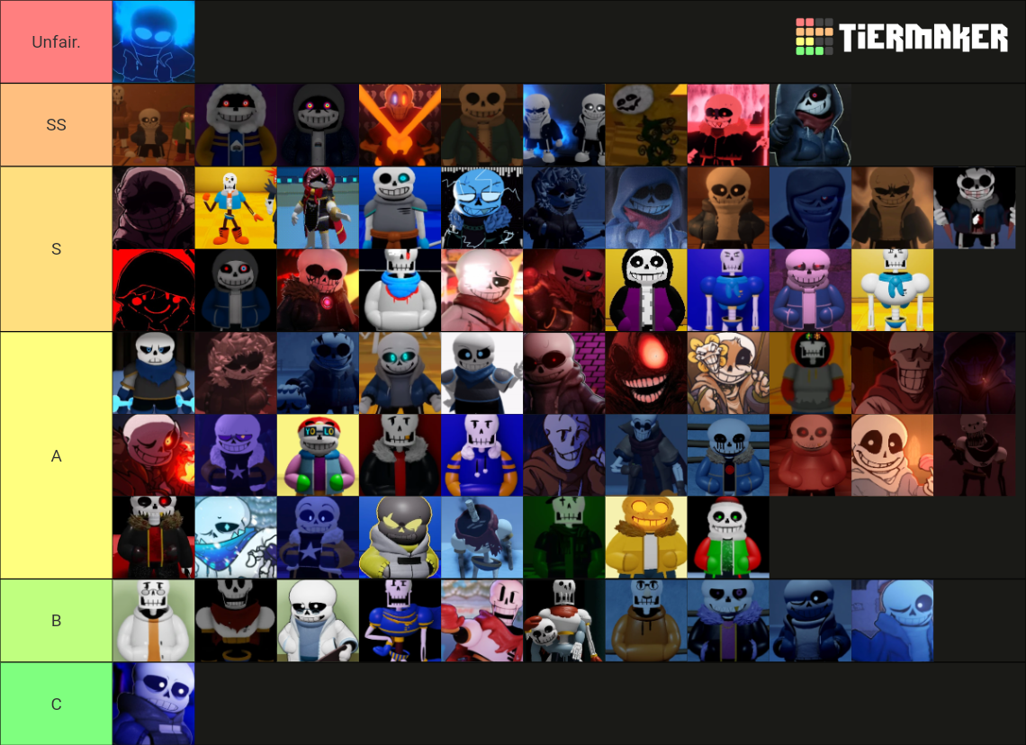 Undertale Last Corridor - Empty Promises: Sans Team. Tier List ...