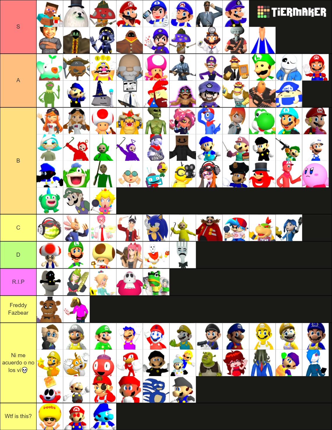 SMG4 Characters [130] Tier List (Community Rankings) - TierMaker