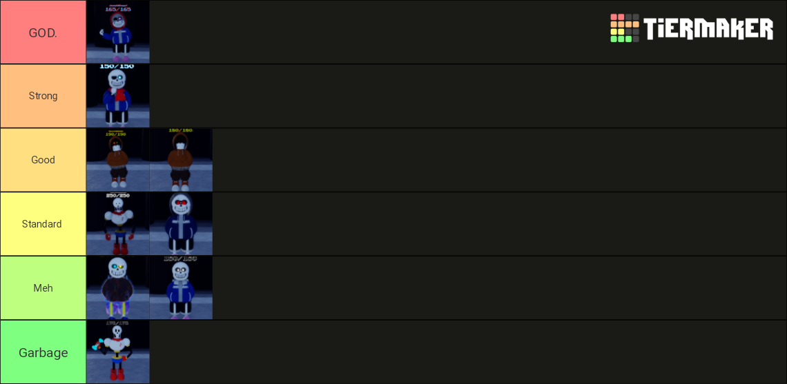 Sans Funny Boss Rush Tier List (Community Rankings) - TierMaker