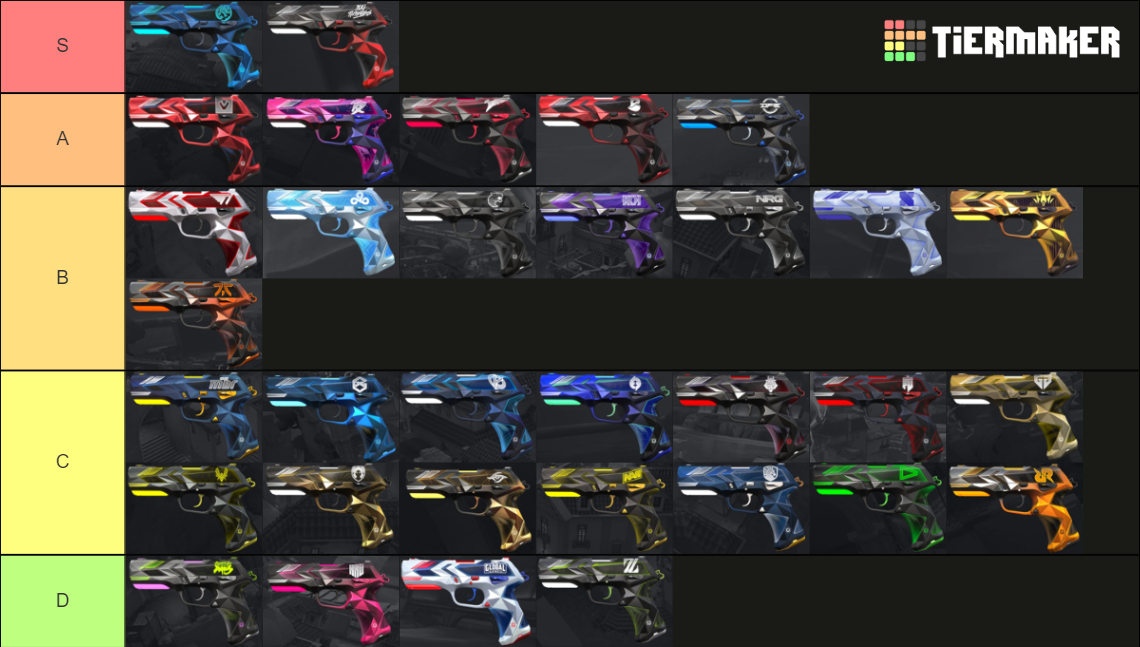 VCT Capsule Classic Skins Tier List (Community Rankings) - TierMaker