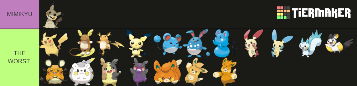 Pikachu Clones Tier List (Community Rankings) - TierMaker