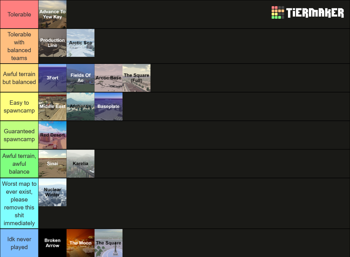 Cursed Tank Simulator Maps Tier List (Community Rankings) - TierMaker