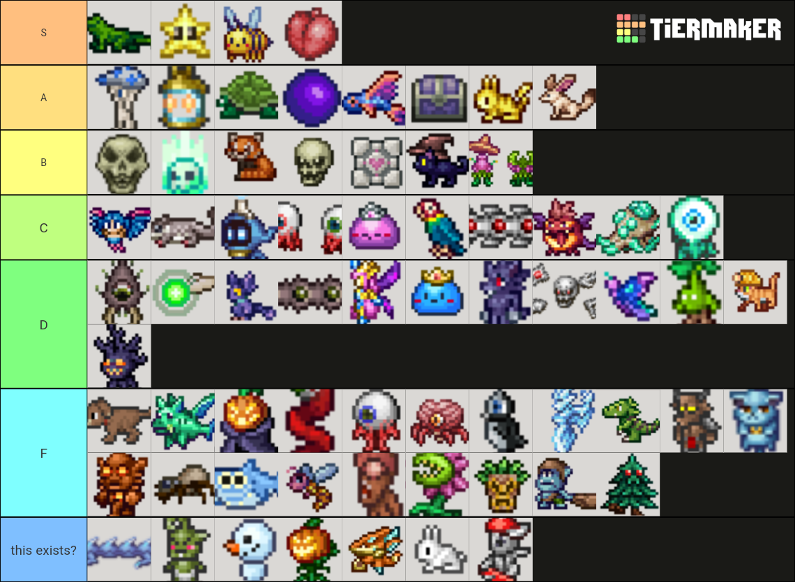 Terraria Pets Tier List (Community Rankings) - TierMaker