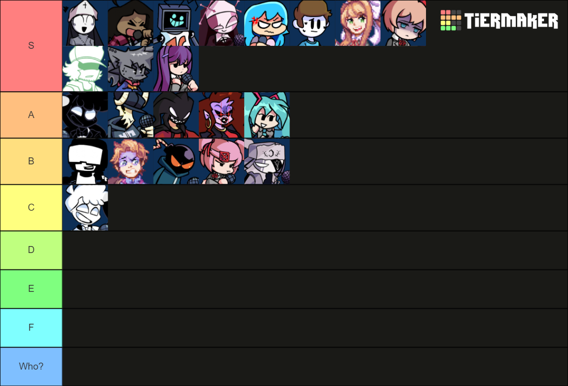 FNF Character Tier List (Community Rankings) - TierMaker