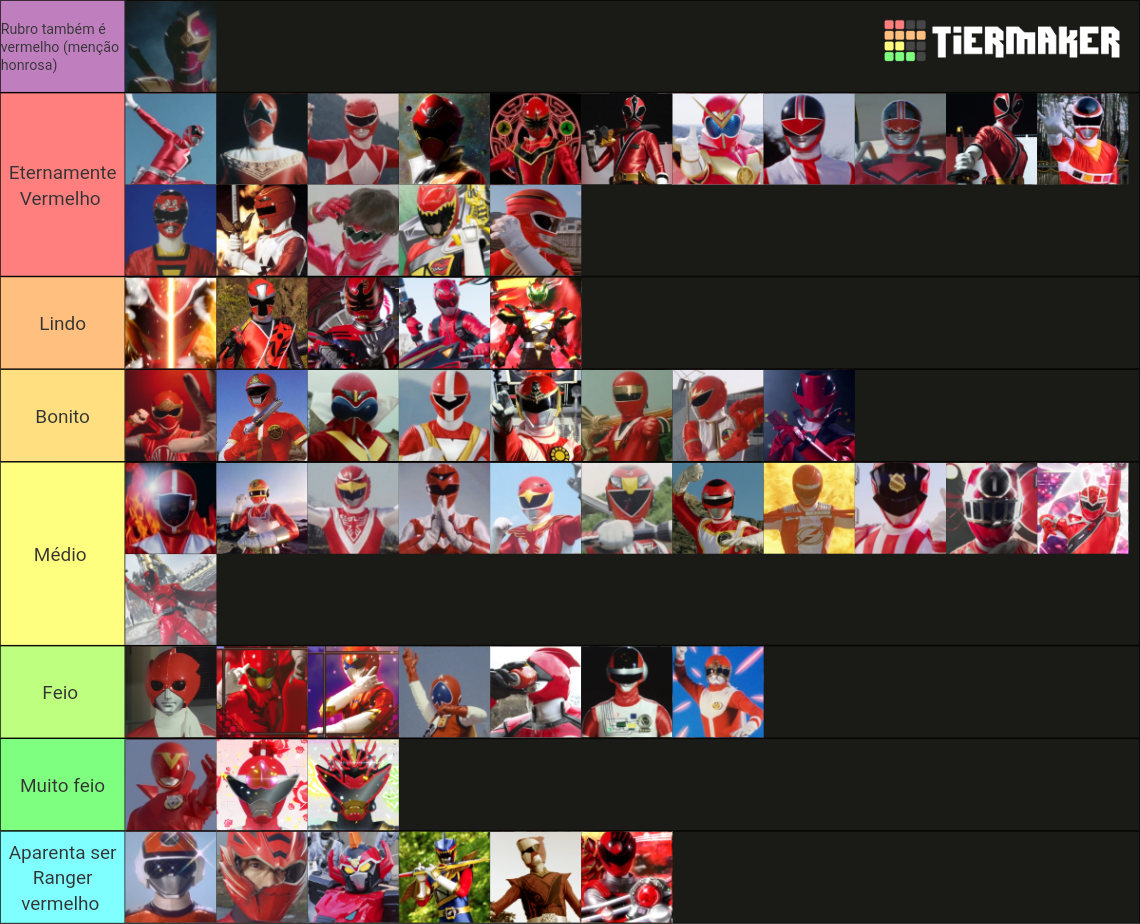 All Sentai Members (Goranger - Kingohger) Tier List (Community Rankings) - TierMaker