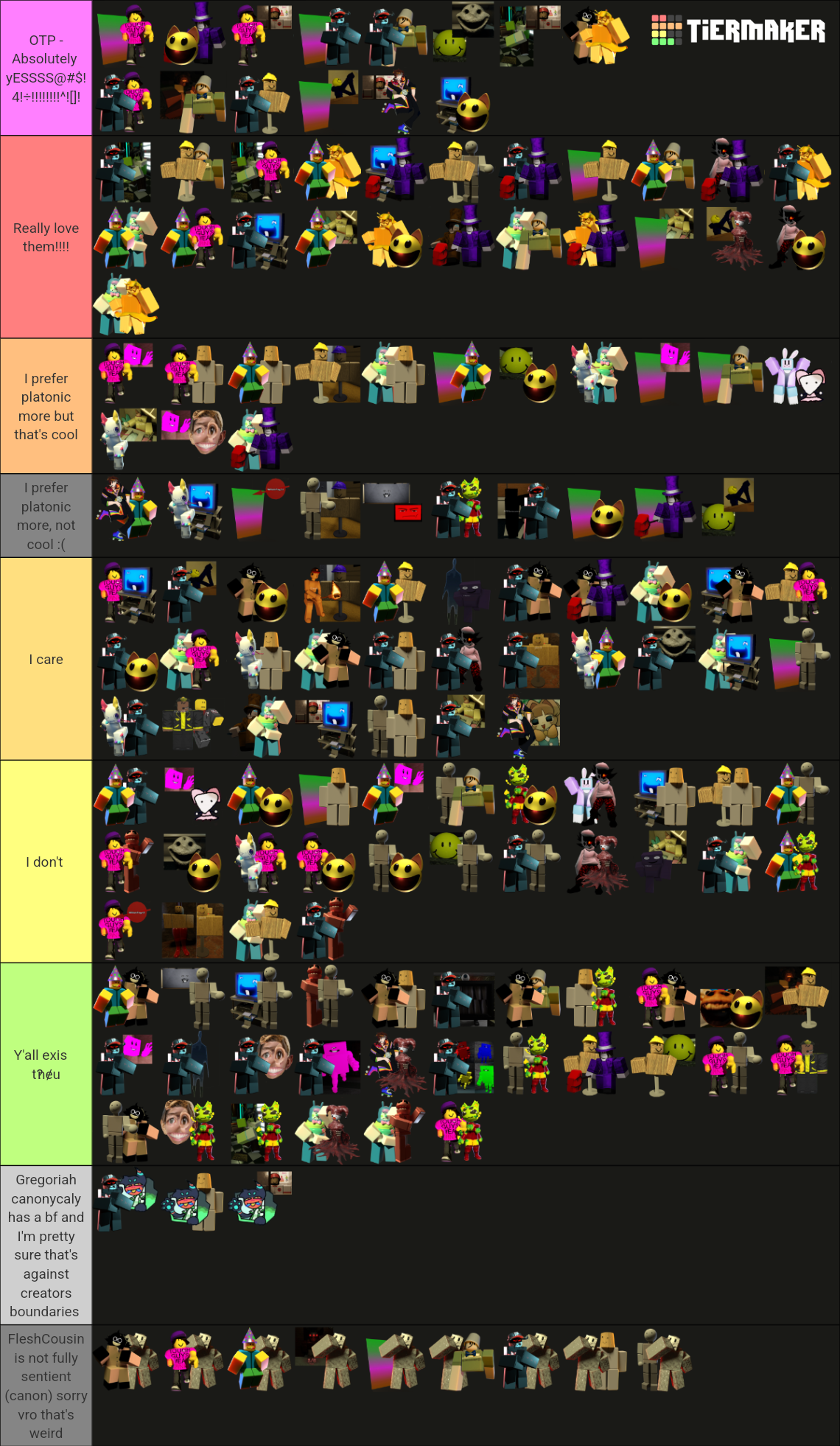 Regretevator Ships Tier List (Community Rankings) - TierMaker