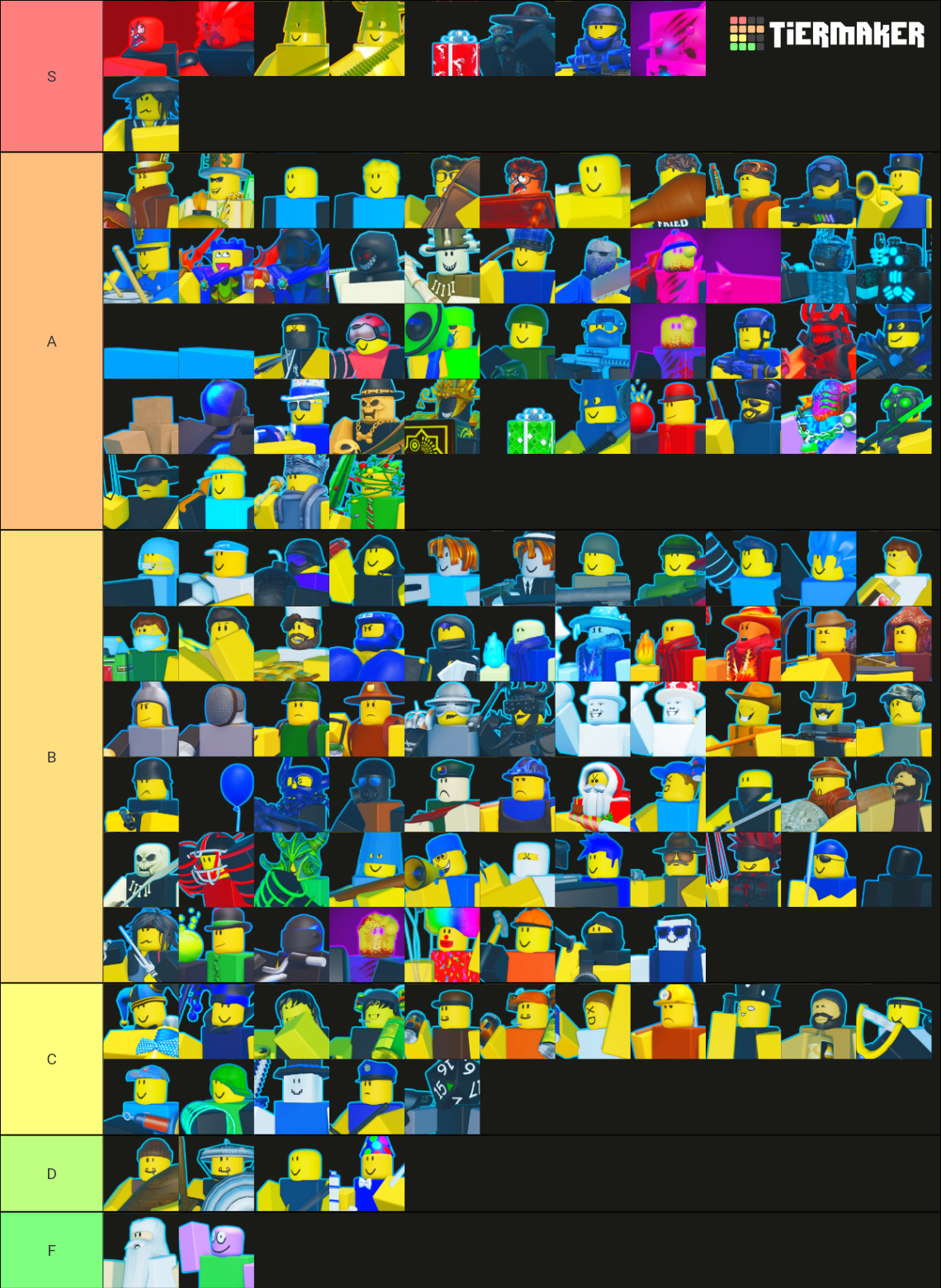 The Battle Bricks: Friendly Units [Royal Flush] Tier List (Community ...