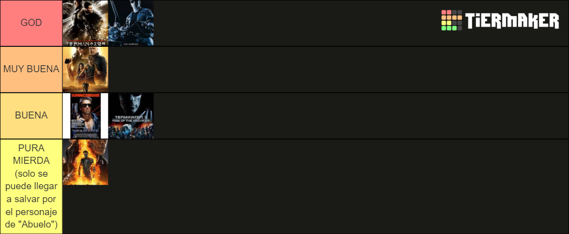 Best Terminator Movies Tier List (Community Rankings) - TierMaker