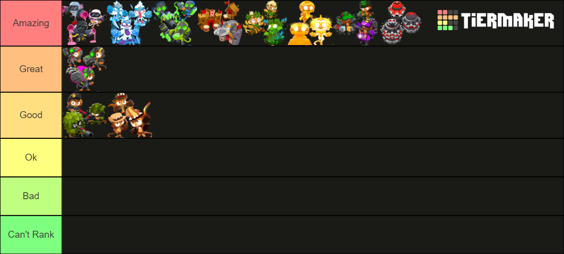 BTD6 CHIMPS By Path Tier List (Community Rankings) - TierMaker