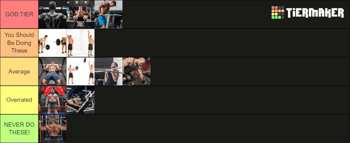 Gym Exercises Tier List (Community Rankings) - TierMaker