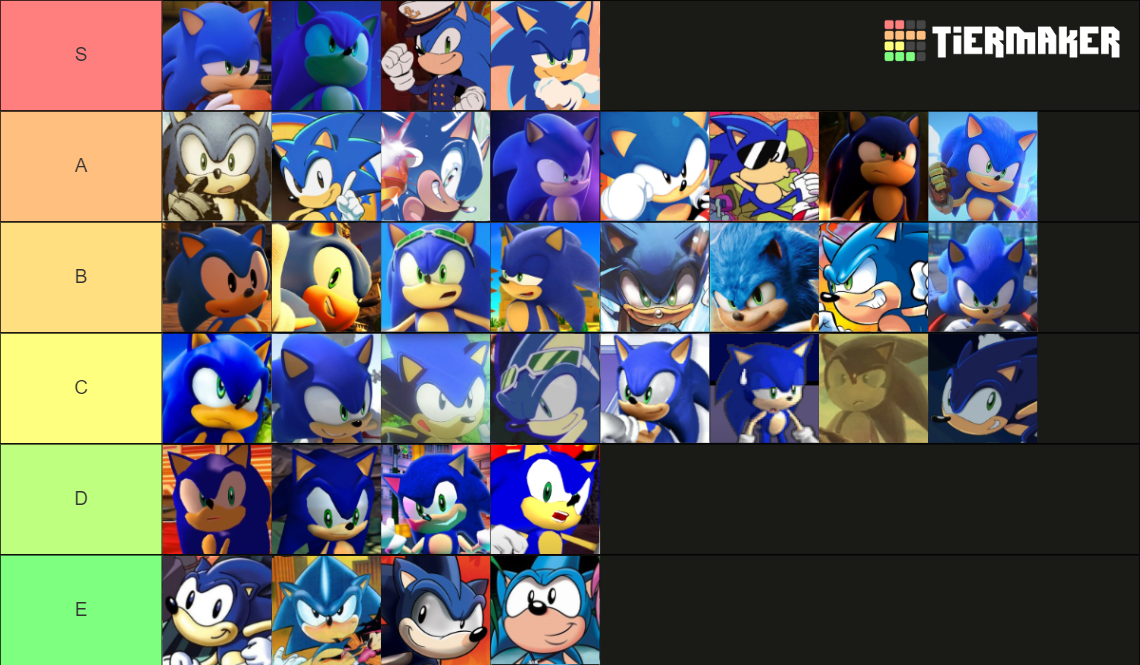 Sonic Characterization Tier List (Community Rankings) - TierMaker