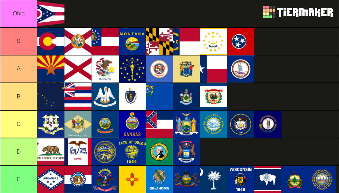 50 States in the United states Tier List (Community Rankings) - TierMaker