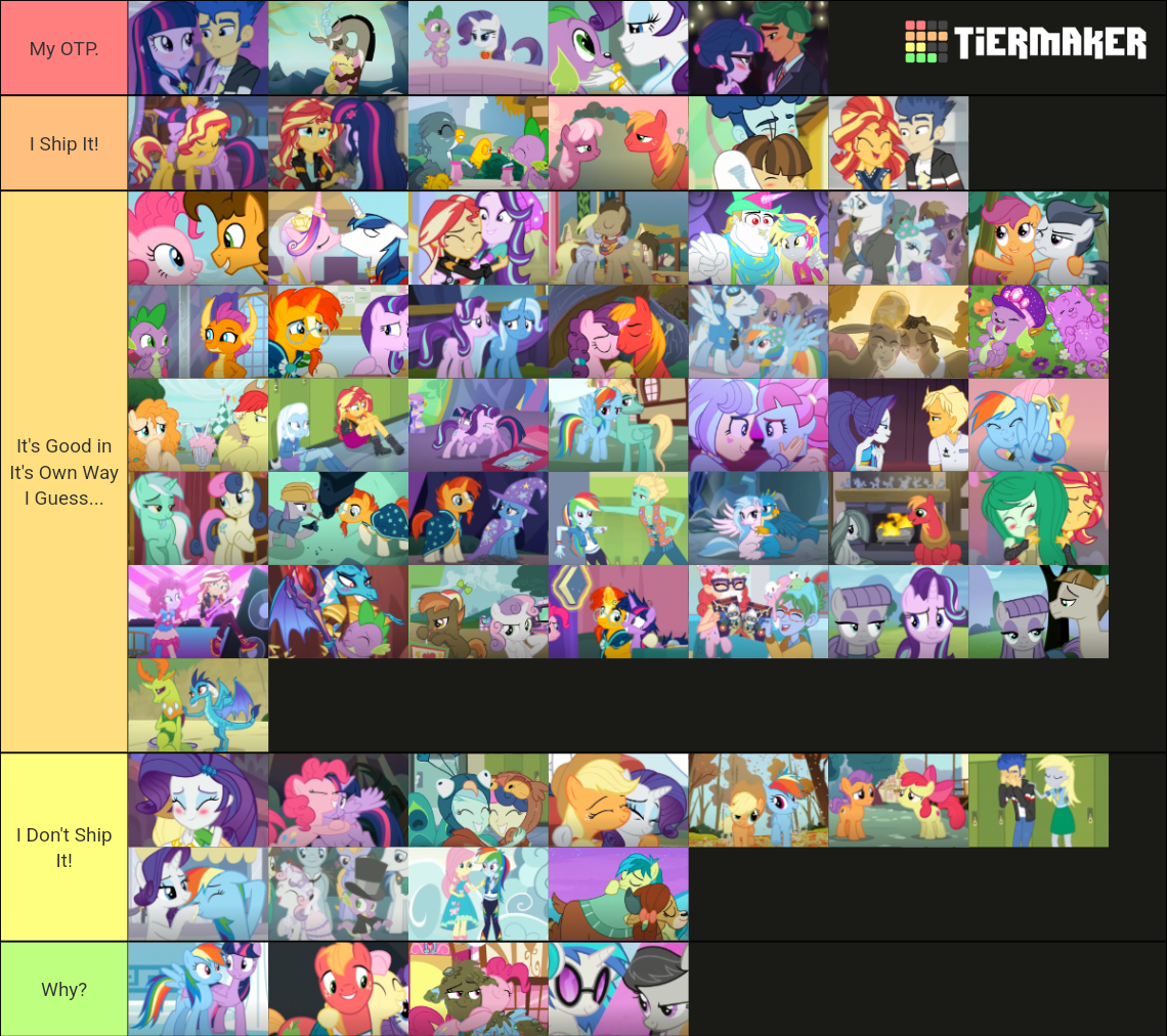 My Little Pony Ships Tier List (Community Rankings) - TierMaker