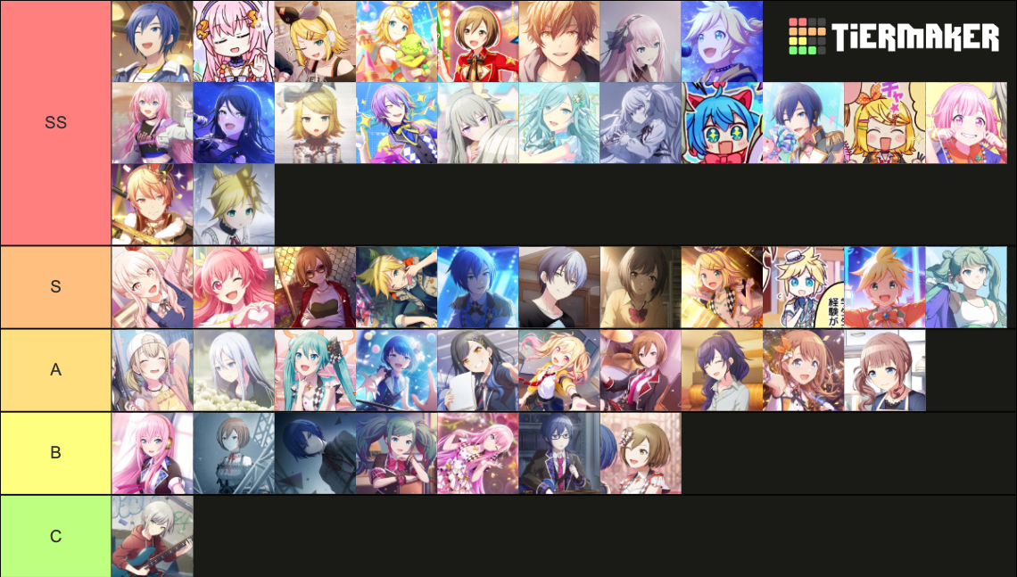 pjsk characters (including unit vs!) Tier List (Community Rankings) - TierMaker