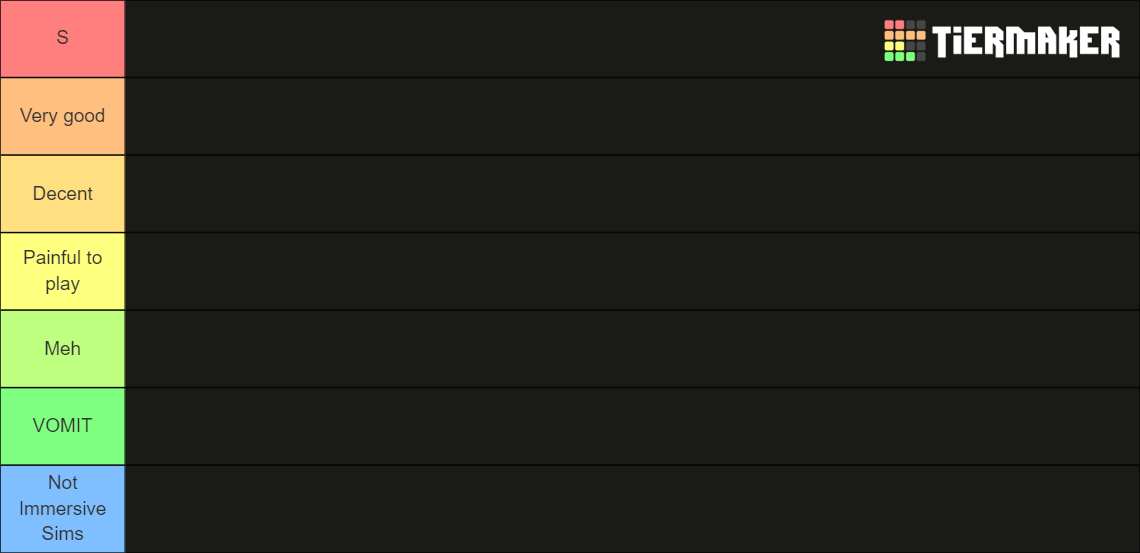 Immersive Sim Tier List (Community Rankings) - TierMaker