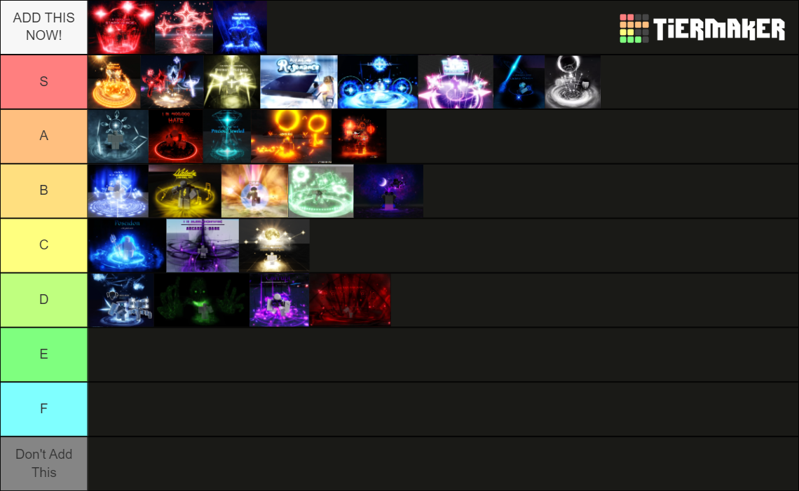 Sol's RNG Whitelisted Auras Tier List (Community Rankings) - TierMaker