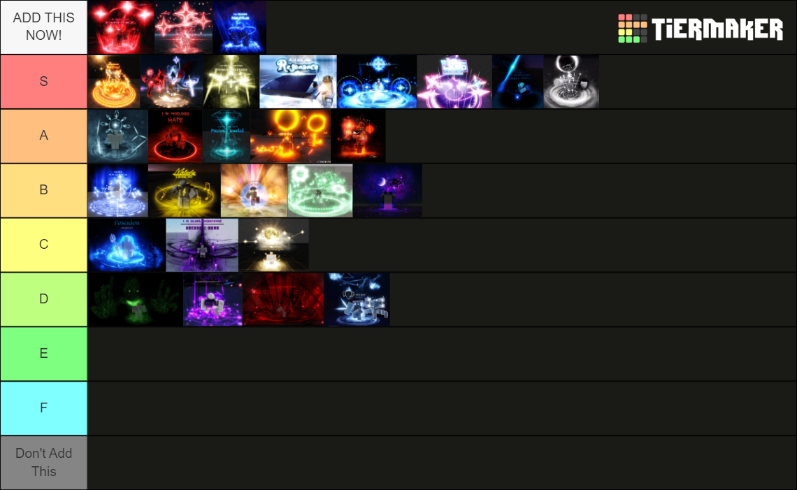 Sol's RNG Whitelisted Auras Tier List (Community Rankings) - TierMaker