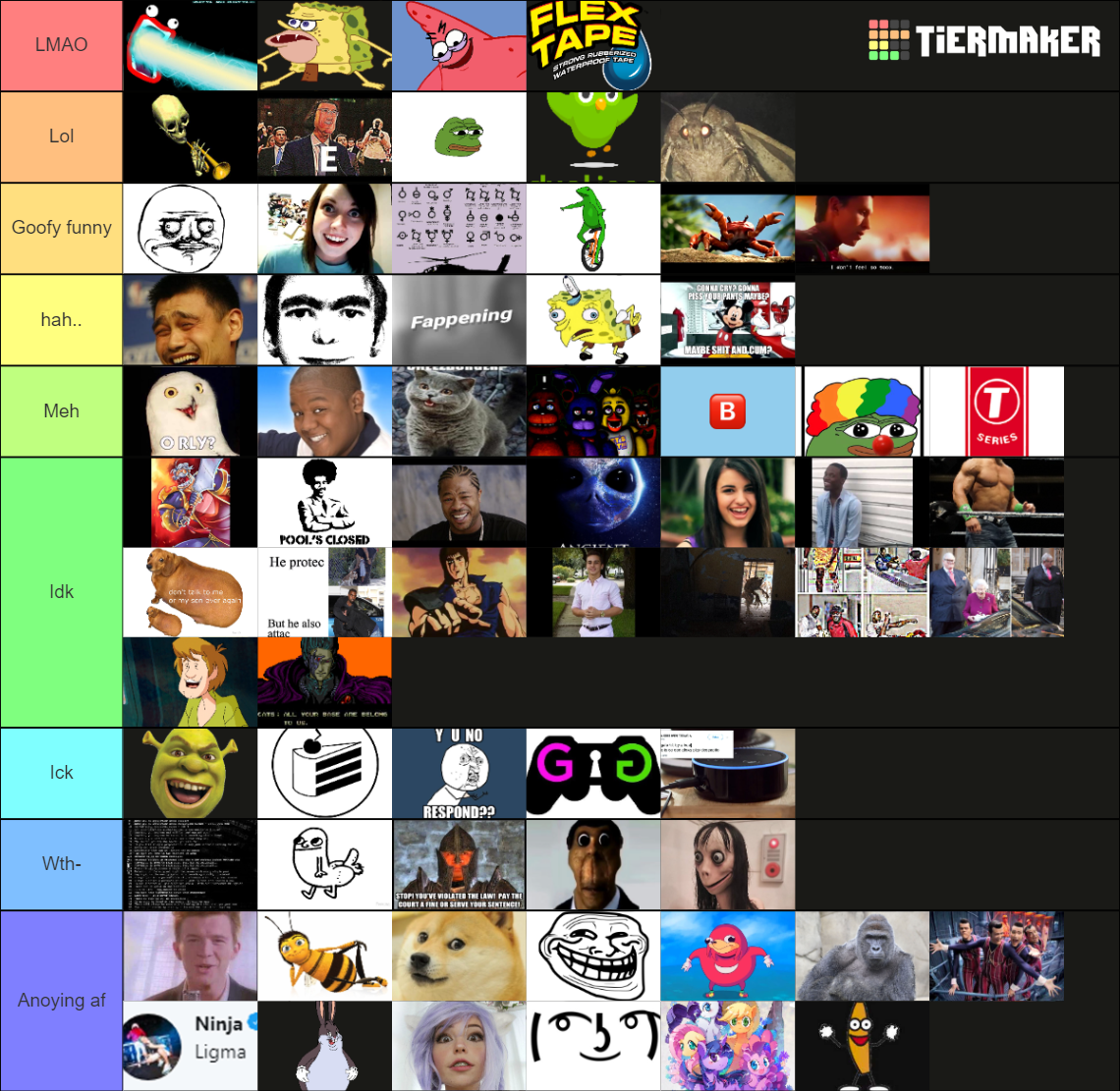 Memes Tier List (Community Rankings) - TierMaker