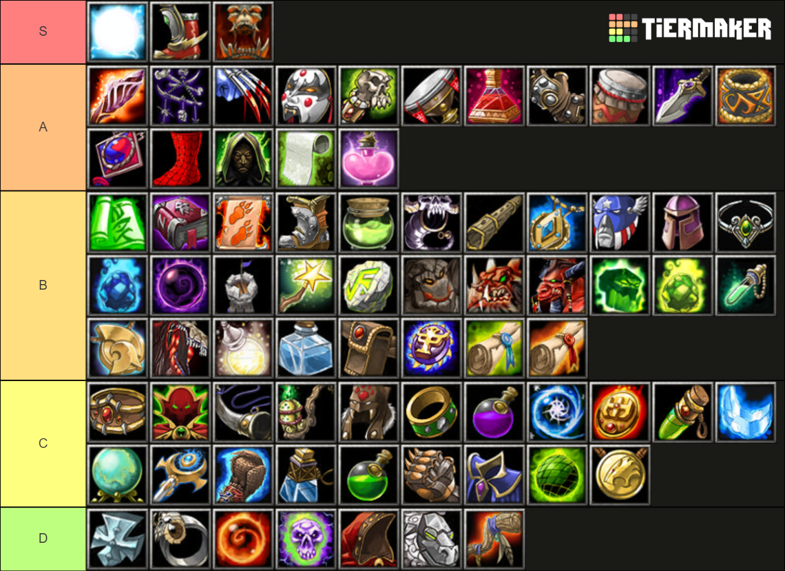 Warcraft III All items tierlist Tier List (Community Rankings) - TierMaker