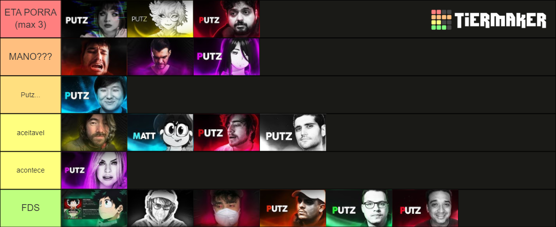 PUTZ DIGGO Tier List (Community Rankings) - TierMaker