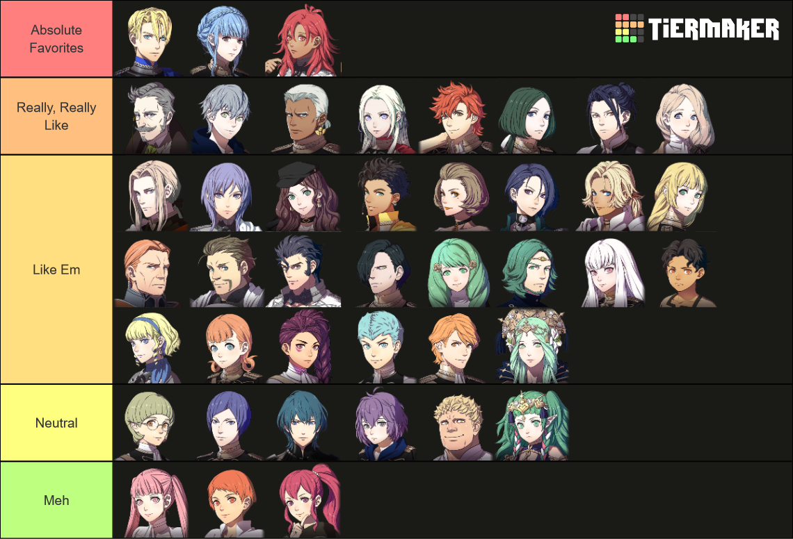 Fire Emblem: Three Houses Playable Characters (Ashen Wolves) Tier List ...