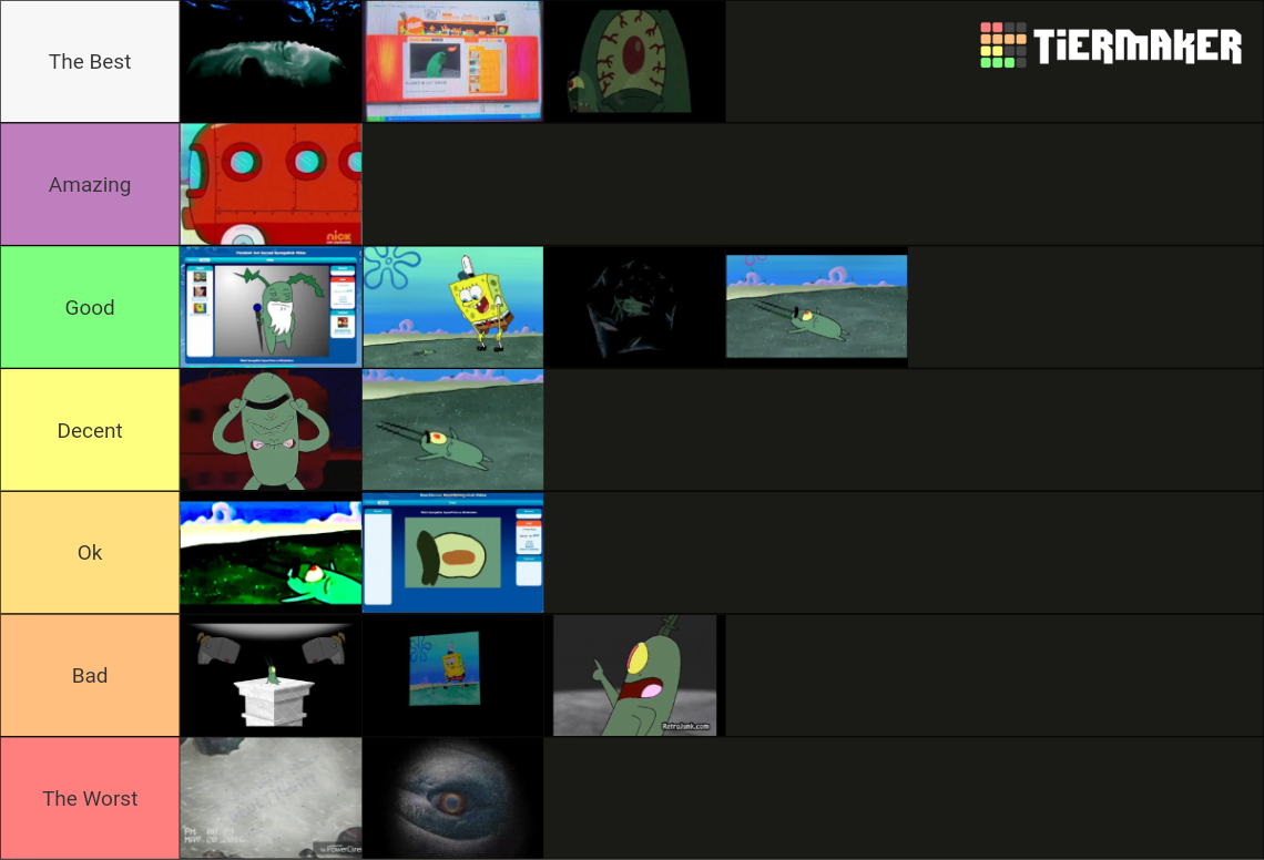 Plankton Got Served Remakes Tier List (Community Rankings) - TierMaker