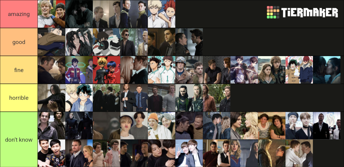 Top 50 Ships On ao3 Tier List (Community Rankings) - TierMaker