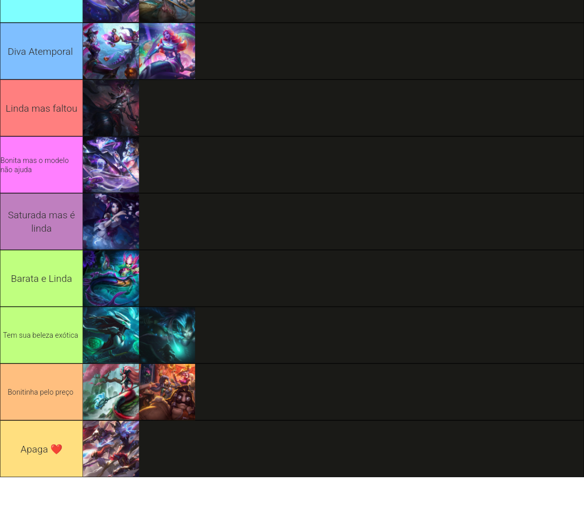 Skins da Nami Tier List (Community Rankings) - TierMaker