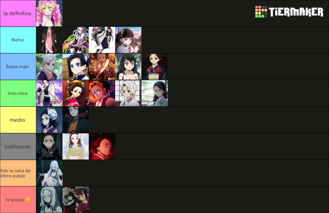 Demon slayer waifu Tier List (Community Rankings) - TierMaker Demon slayer waifu Tier List (Community Rankings) - TierMaker