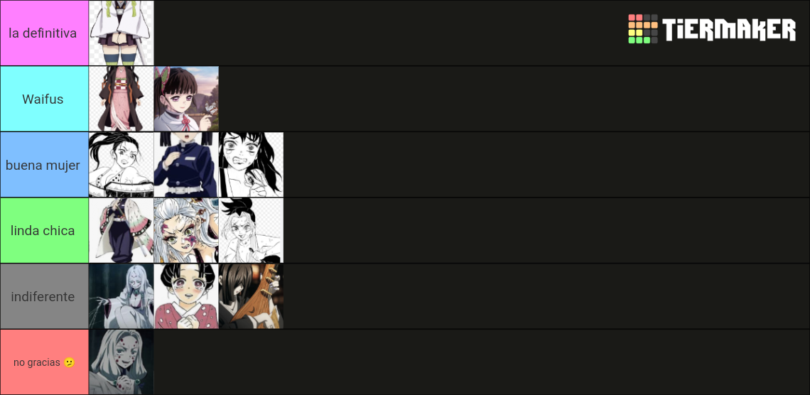 Demon Slayer Waifu Tier List (Community Rankings) - TierMaker Demon Slayer Waifu Tier List (Community Rankings) - TierMaker